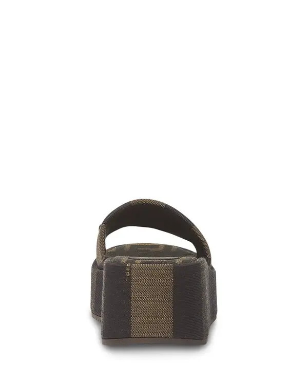 Fendi Sunshine Flatform Slides - Brown