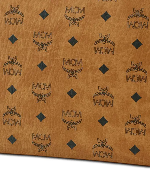 Mcm Aren Visetos Zip Pouch - Cognac