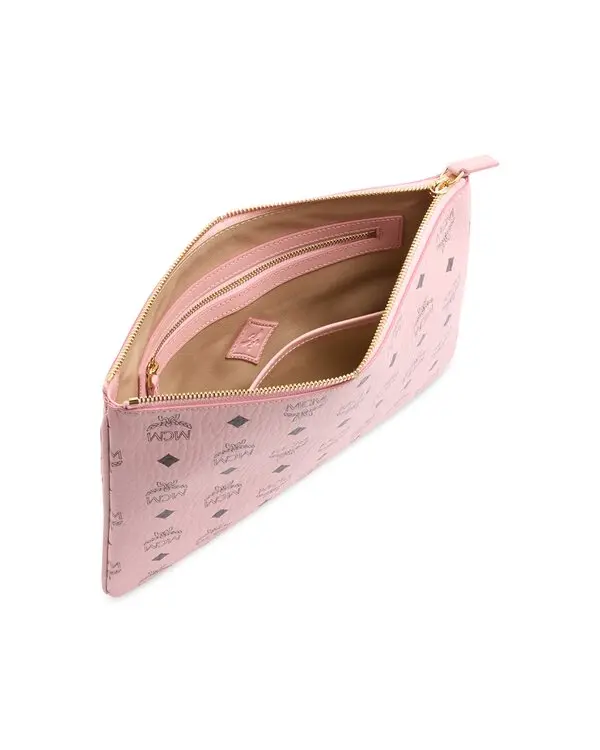 Mcm Aren Visetos Crossbody Pouch - Soft Pink