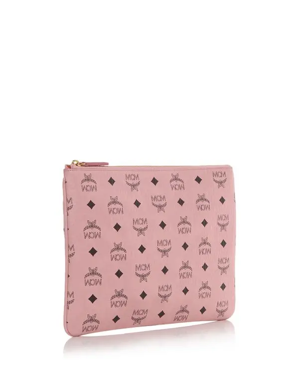 Mcm Aren Visetos Crossbody Pouch - Soft Pink