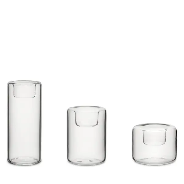 KOSTA BODA Happy Votive Holders, Set Of 3 - Clear