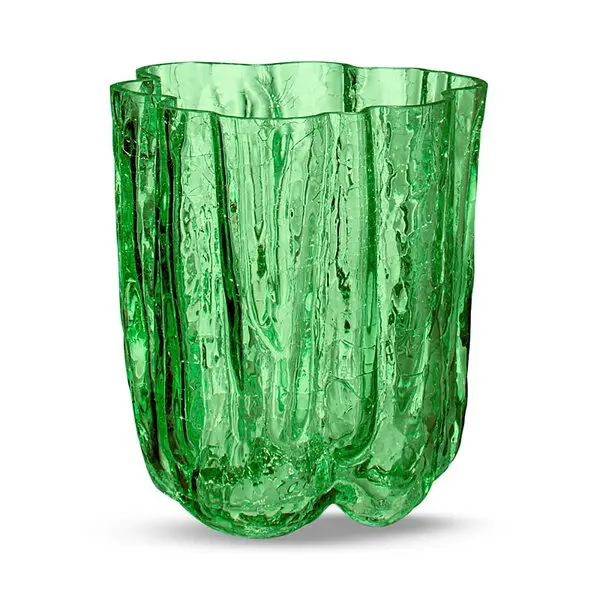 KOSTA BODA Crackle Glass Small Vase - Green