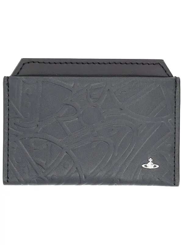 VIVIENNE WESTWOOD Leather Card Holder - Black