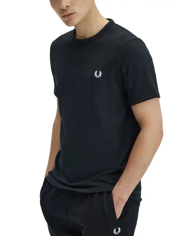Fred Perry T-shirt With Logo - Black