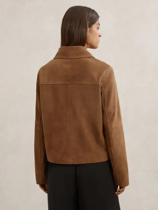 REISS Miller Suede Patch-pocket Jacket