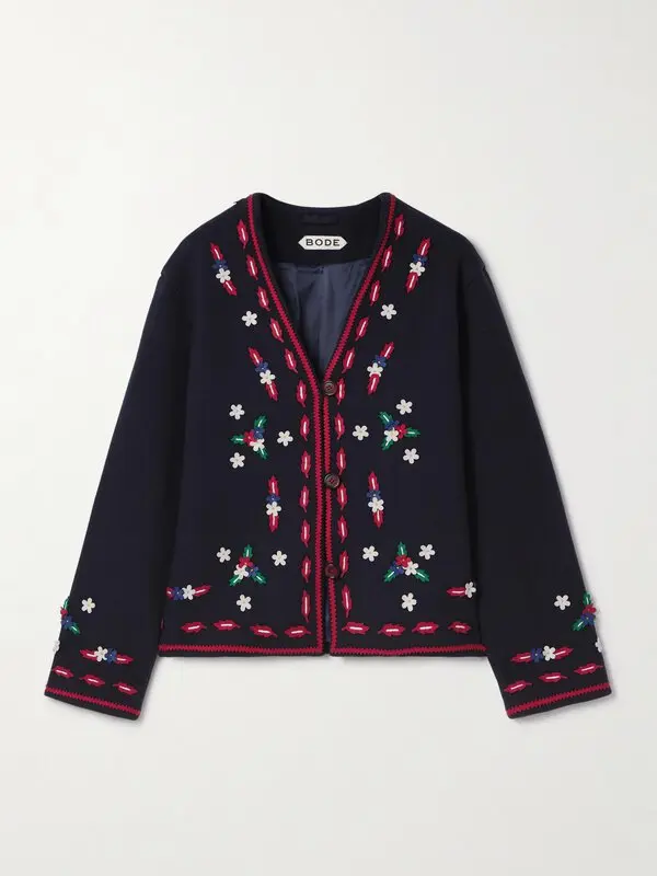 BODE Carroll Appliquéd Wool Felt Jacket