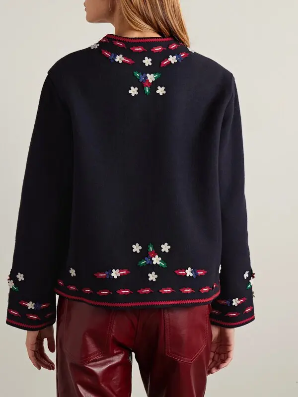 BODE Carroll Appliquéd Wool Felt Jacket