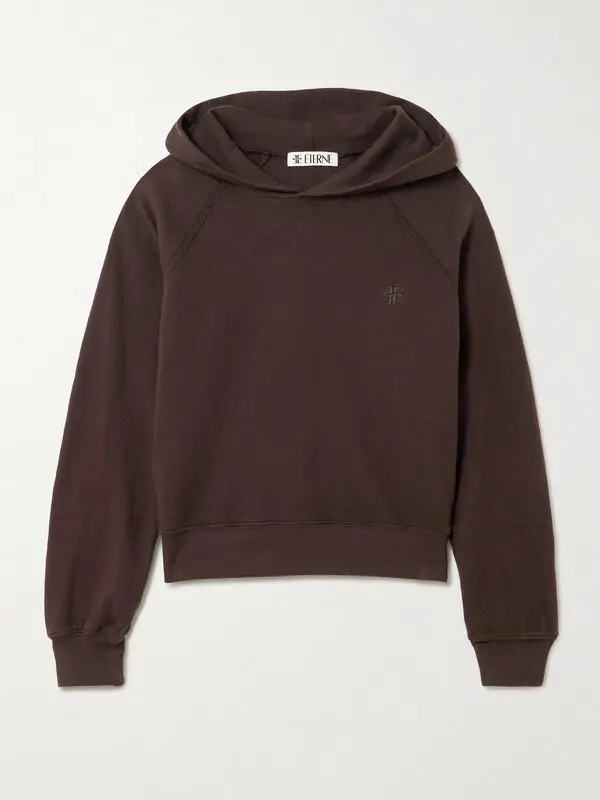 Eterne Sonny Embroidered Cotton-jersey Hoodie