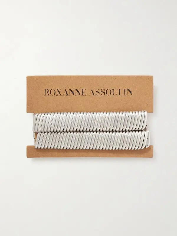 ROXANNE ASSOULIN Two-tone Beaded Bracelets Set Of Two - Silver