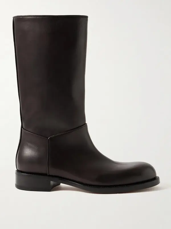 THE ROW Nobilis Leather Ankle Boots