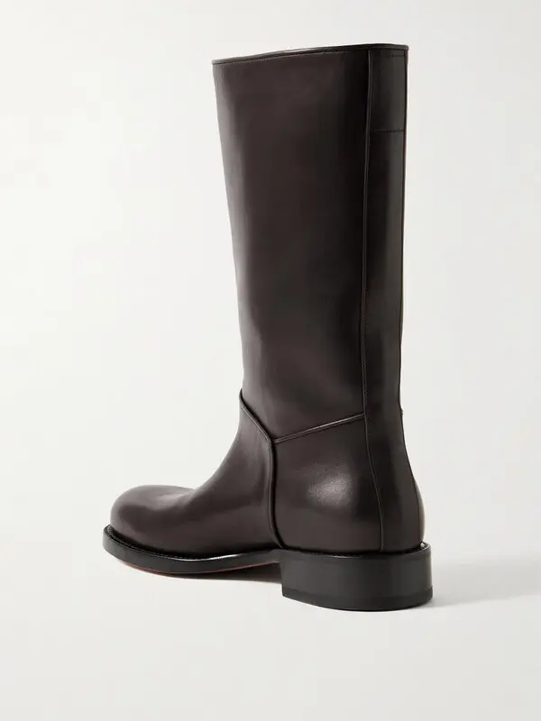 THE ROW Nobilis Leather Ankle Boots