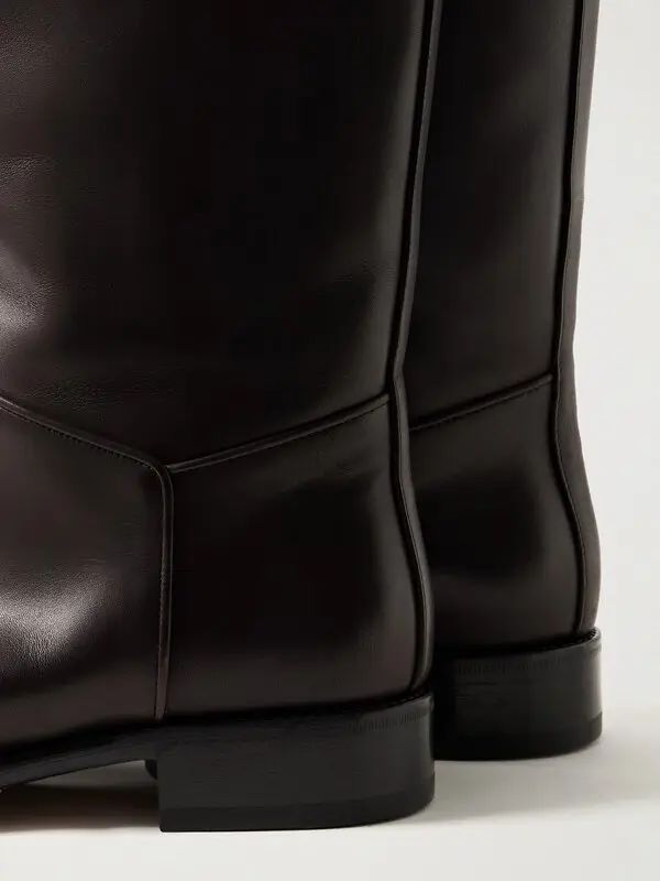 THE ROW Nobilis Leather Ankle Boots