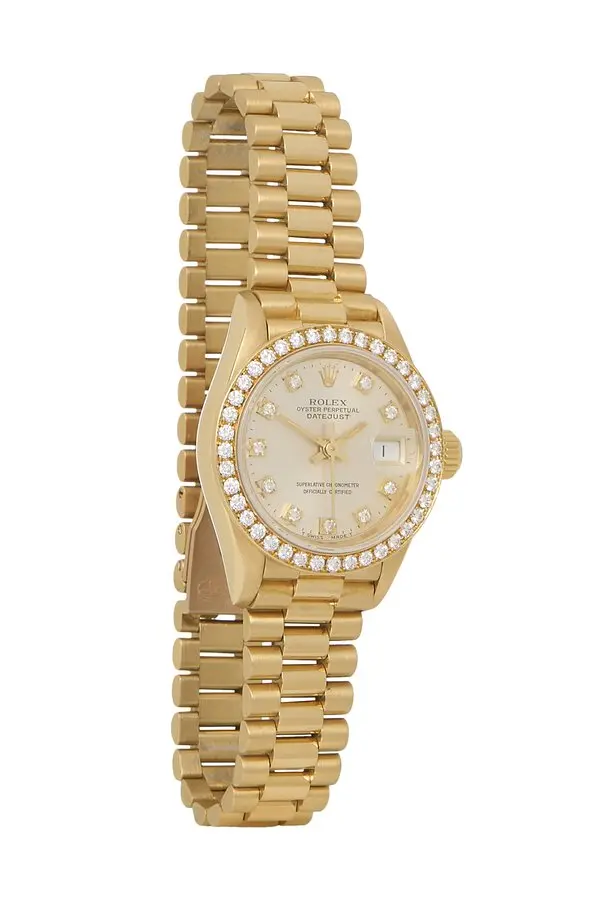 Rolex 18k Yellow Diamond Datejust - Gold