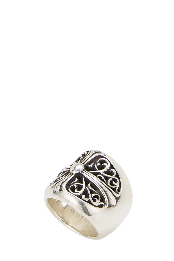Chrome Hearts Classic Oval Cross Ring - Silver