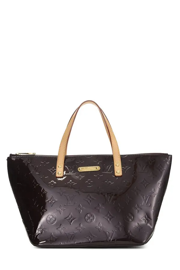 LOUIS VUITTON Amarante Monogram Vernis Bellevue Tote - Burgundy