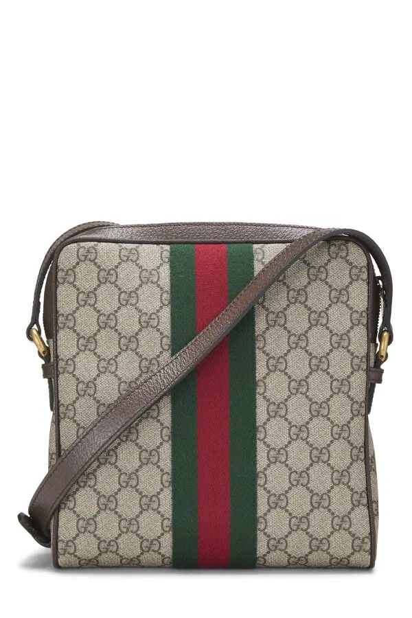 Gucci Gg Supreme Ophidia Messenger Bag - Brown