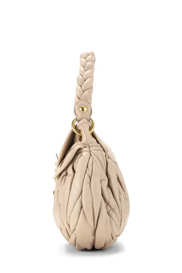 Miu Miu Calfskin Buckle Hobo