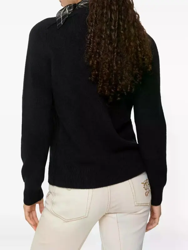Burberry Cashmere Equestrian Knight Cardigan - Black