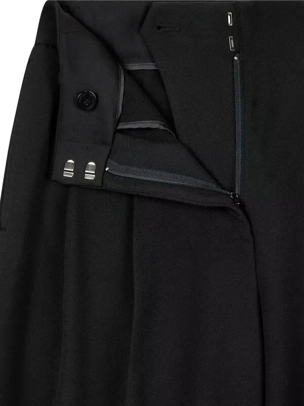 STUDIO TOMBOY Fleece-lined Pleated Trousers - Black