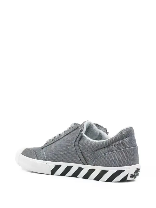 Off-White Vulcanized Undercut Stripe-print Sneakers - Grey