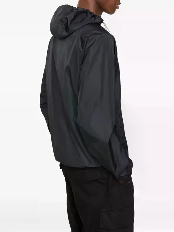 Burberry Logo-patch Hooded Jacket - Blue
