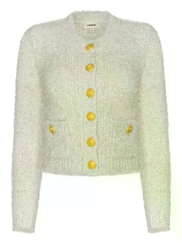 L'Agence Una Button Cardigan - Neutrals