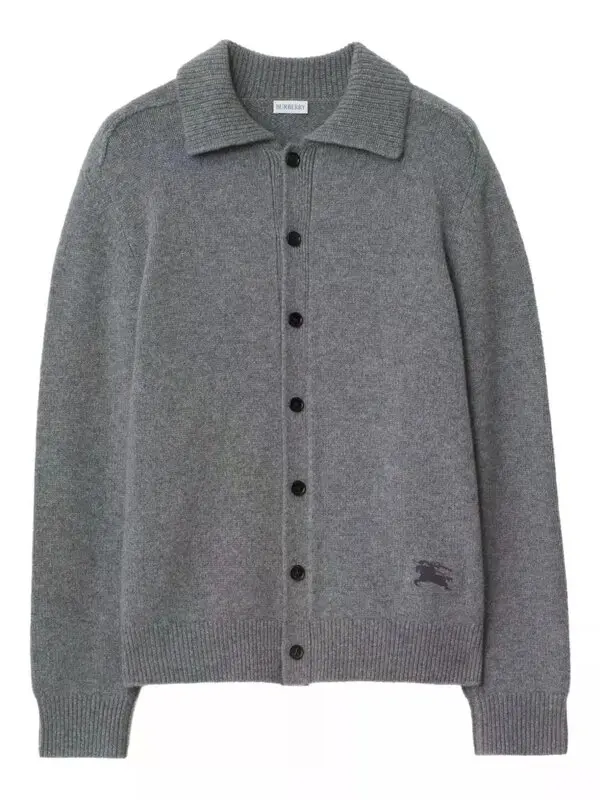 Burberry Equestrian Cardigan With Elbow Patches