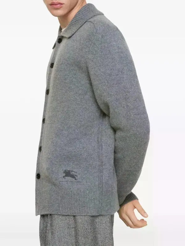 Burberry Equestrian Cardigan With Elbow Patches