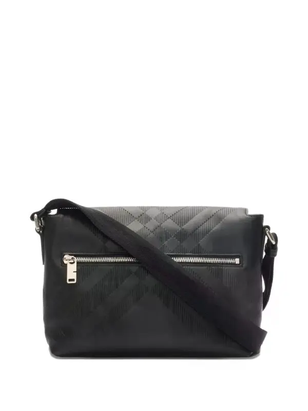 Burberry Small Check-embossed Buckled Messenger Bag