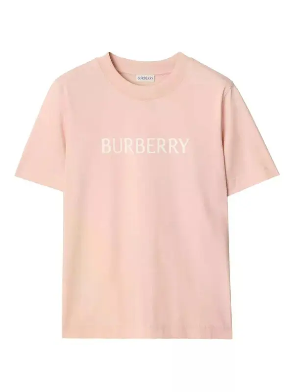 Burberry Logo-print Cotton T-shirt - Pink