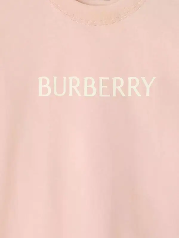 Burberry Logo-print Cotton T-shirt - Pink