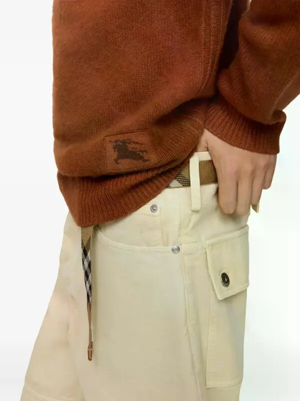 Burberry Cashmere Sweater With Equestrian Knight Design - Brown