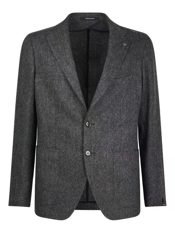 Tagliatore Herringbone Two-button Blazer - Grey