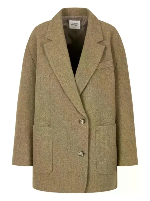 STUDIO TOMBOY Herringbone-pattern Coat
