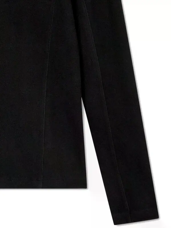 STUDIO TOMBOY Long-sleeve Turtleneck Top With Fleece Lining - Black