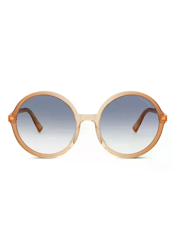 Miu Miu Round-frame Sunglasses - Neutrals
