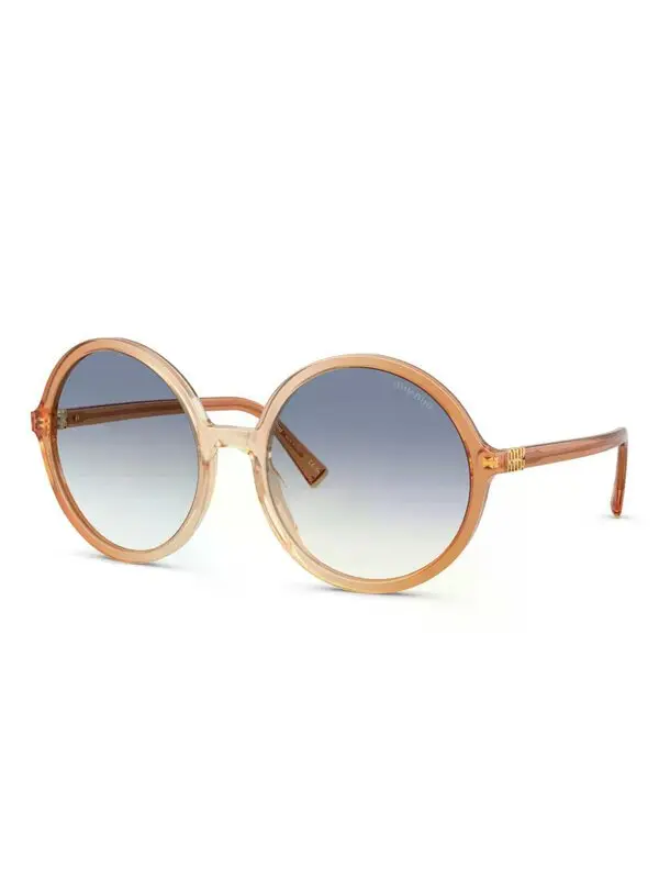 Miu Miu Round-frame Sunglasses - Neutrals