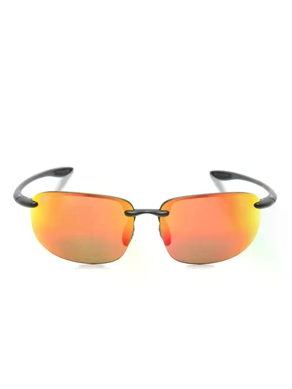 Maui Jim Ho'okipa Xl Rectangle-frame Sunglasses - Black