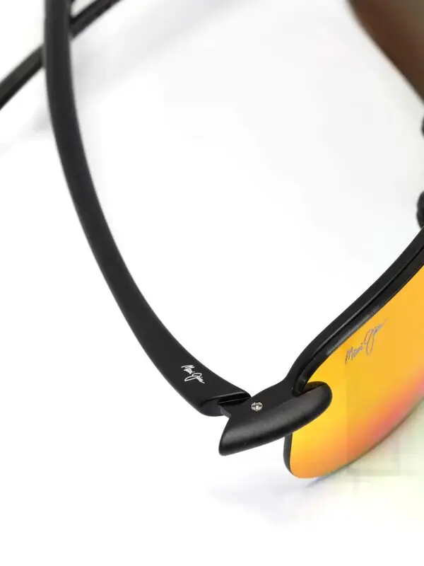 Maui Jim Ho'okipa Xl Rectangle-frame Sunglasses - Black