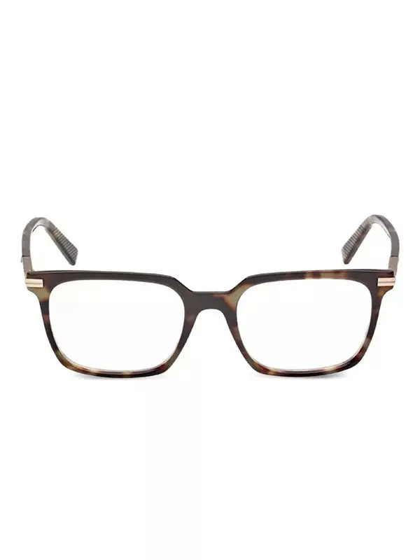 Zegna Square-frame Glasses - Brown