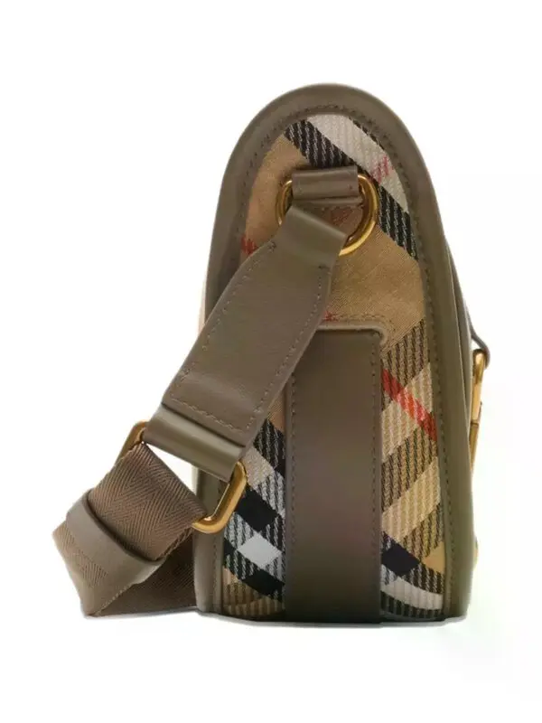 Burberry Mini B-shaped Buckle Check Cross Body Bag - Neutrals