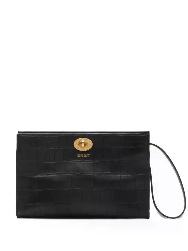 Burberry Cotswolds Crocodile-effect Shoulder Bag