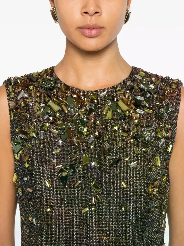 Fendi Embellished Ruffled Dress