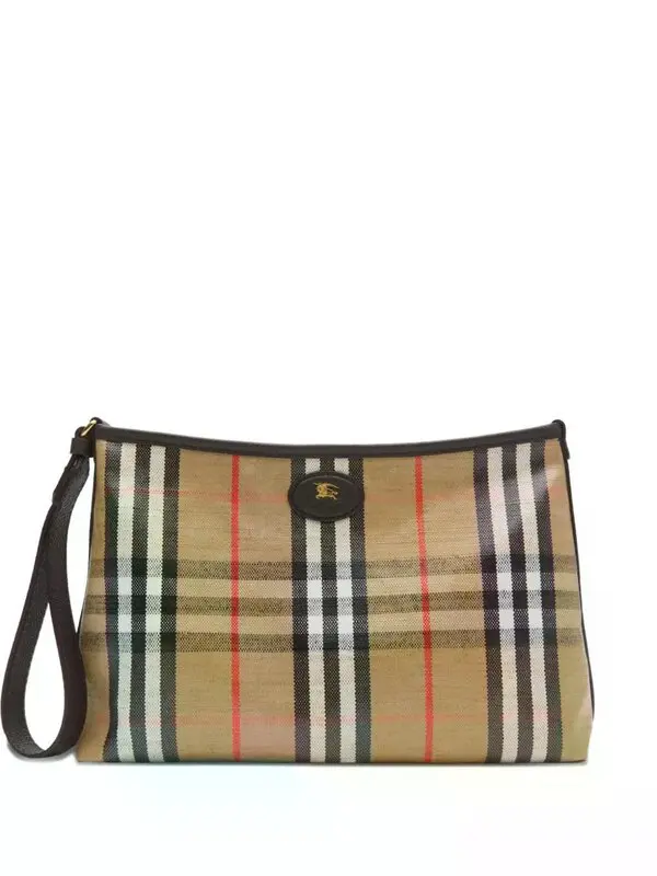 Burberry Leather Highlands Clutch - Neutrals