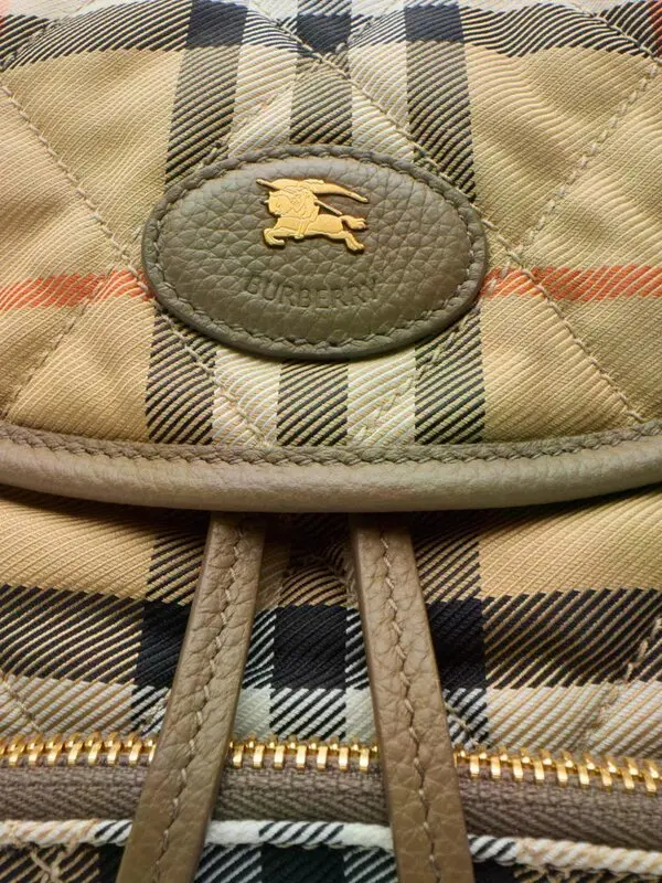 Burberry Quilted Check Mini Backpack - Neutrals