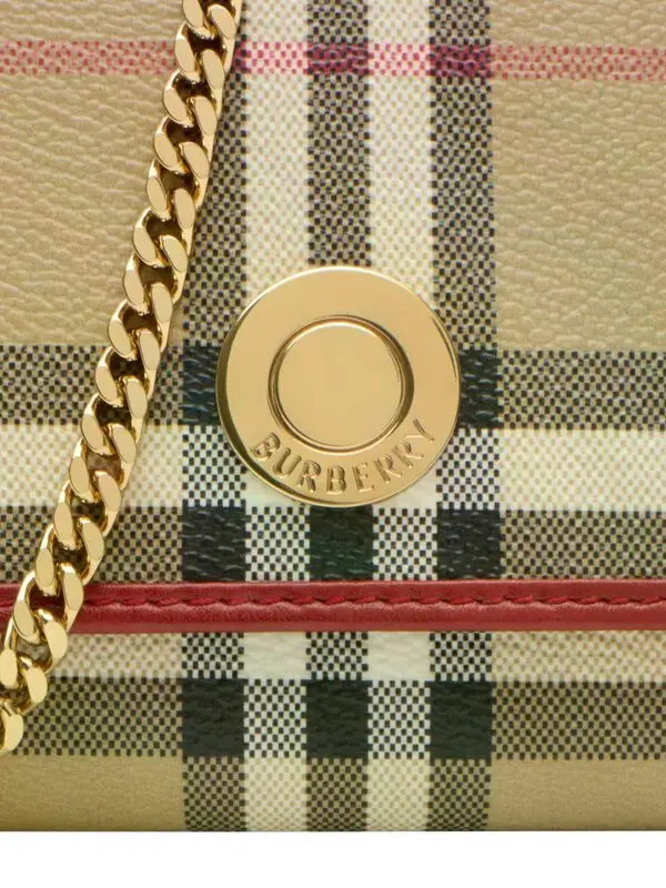 Burberry Checked Chain-strap Clutch Bag