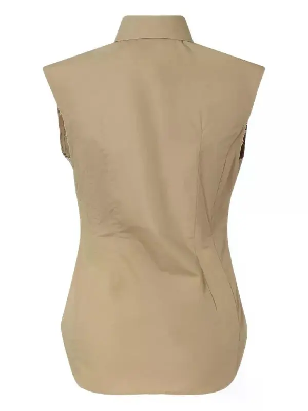 PUSHBUTTON Sleeveless Button-up Shirt