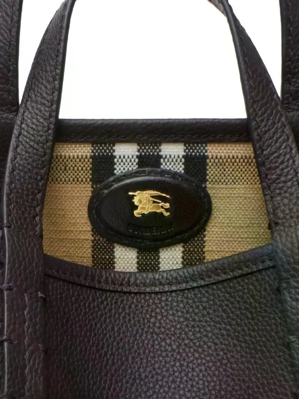 Burberry Mini Bloomsbury Reversible Check Tote Bag - Brown