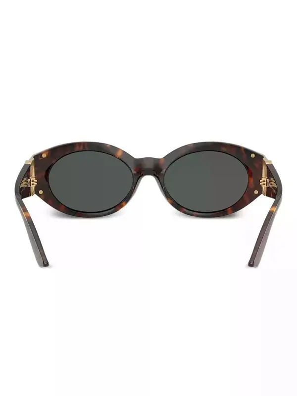 Versace Medusa Biggie Oval-frame Sunglasses - Brown