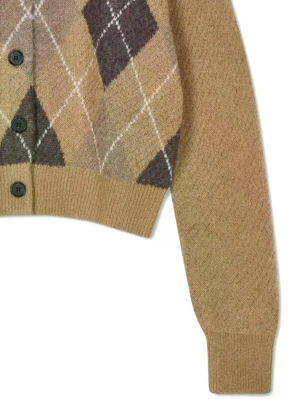 STUDIO TOMBOY Argyle Cardigan - Neutrals